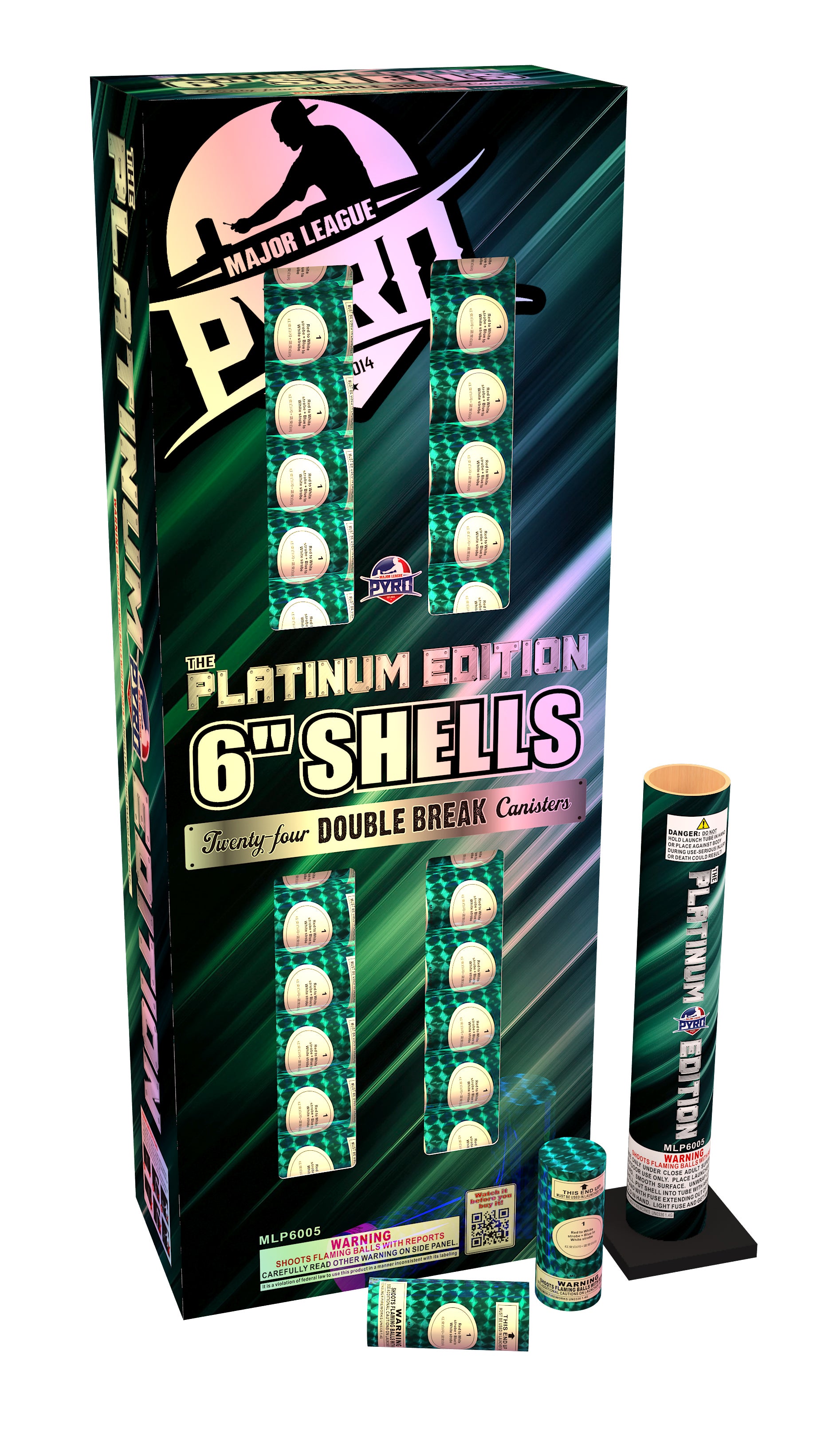 Platinum Edition 6" Double Break Super Shells | Bigg Daddy's Fireworks