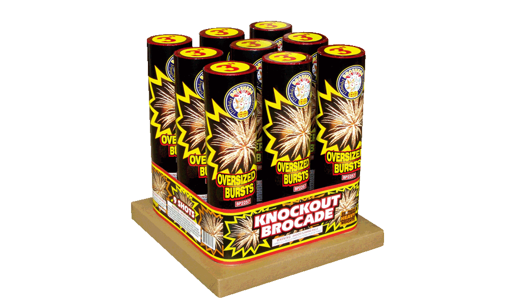 Knockout Brocade 3" 9 Shot | Bigg Daddy's Fireworks